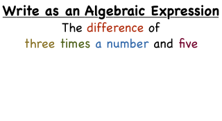 verbal expression examples math