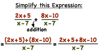 adding rational expressions with same denominators
