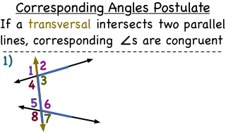 corresponding angles postulate or theorem