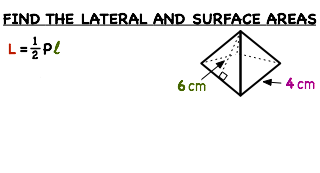 piramide triangular regular area lateral